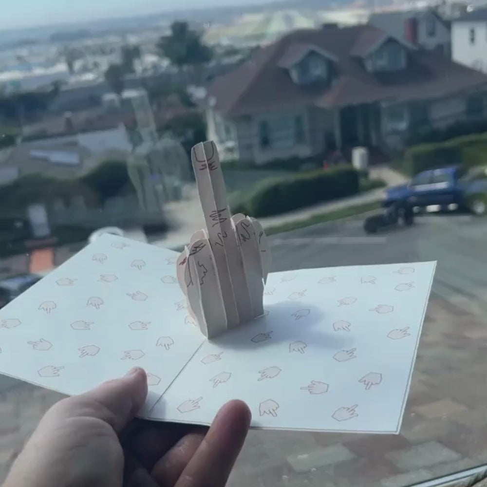 Hey There - Pop up Middle Finger Card